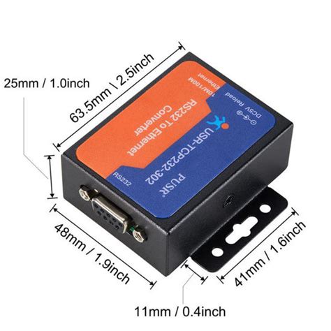 GetUSCart ARAIERD Port RS To Ethernet Converter Serial Device Server Aluminum Serial To