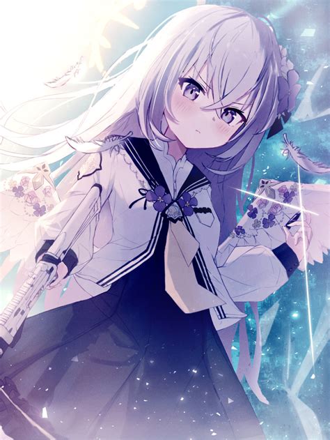 Safebooru 1girl Assault Rifle Azusa Blue Archive Black Dress Black