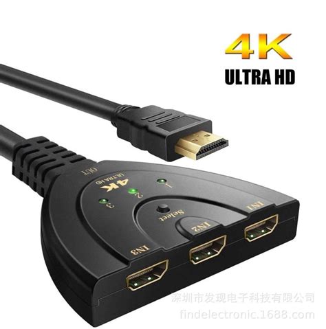 4k2k 3d 3 Port Hdmi Switch 14b 4k Switcher Hdmi Splitter 3 In1 Out Cable Th