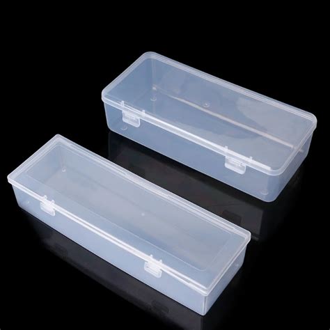 Rectangular Plastic Clear Storage Box Jewelry Container Case Bead
