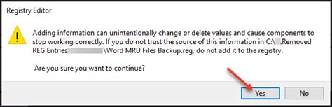 Backup And Restore Recent Documents Entries In Microsoft Office Apps
