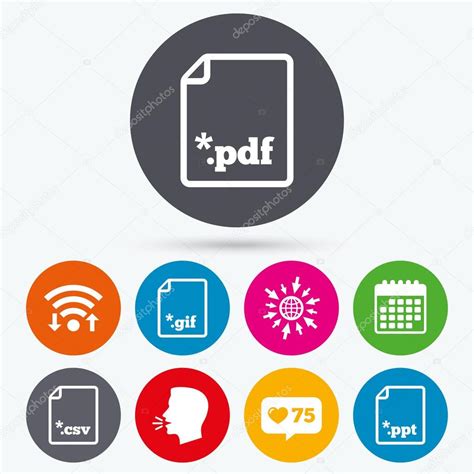 Document Signs File Extensions Symbols Stock Vector Image By