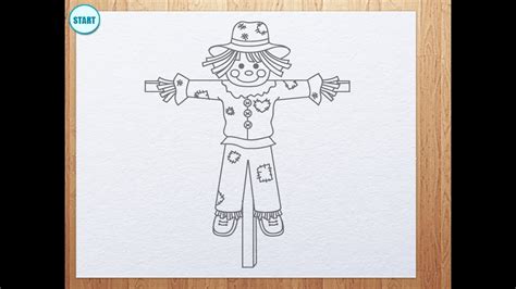 How To Draw A Scarecrow Face For Halloween At Traci Best Blog