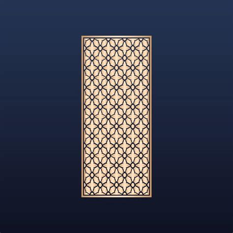 레이저 컷 사각형 장식 패널 세트 캐비닛 조문 스크린 금속 디자인 나무 조각 Cnc Dxf 프리미엄 벡터
