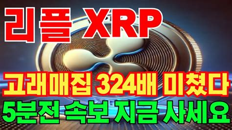 리플 Xrp 고래매집 324배 미쳤다 5분전 속보 지금 사세요 리플전망 리플 리플xrp Xrp Xrp전망 리플코인전망 리플코인 리플분석 Youtube