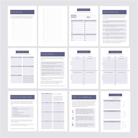 Task Prioritisation Bundle With Abcde Method Priority Matrix Ivy Lee Method 1 3 5 Rule And