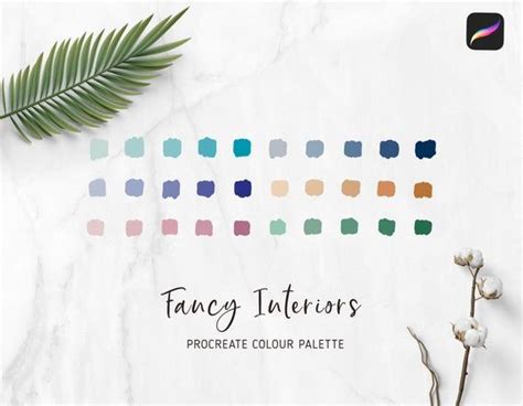 Procreate Swatches Fancy Interior Design Ipad Instant Download Greenery Colors For Procreate App