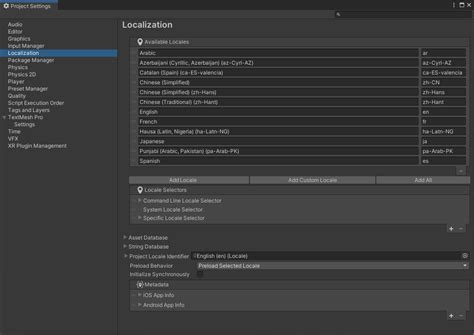 Localization Settings Localization 154