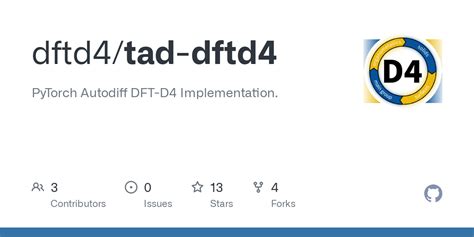 Github Dftd4tad Dftd4 Pytorch Autodiff Dft D4 Implementation