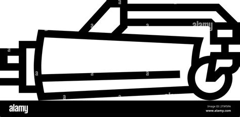 Grading Blade Construction Vehicle Line Icon Vector Illustration Stock Vector Image And Art Alamy