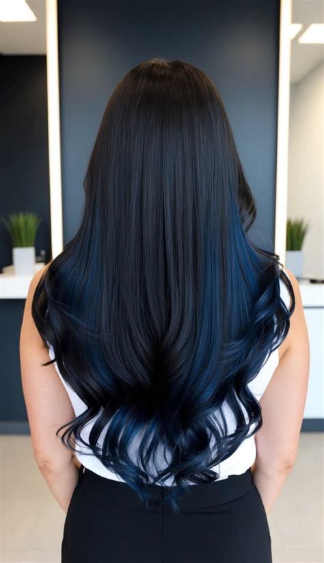 20 Black And Blue Hair Ideas Stunning Two Tone Styles For A Bold