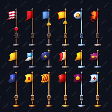 Premium Photo Emblem Flag Pole Game Ai Generated Direction Flutter Small Sign Icon Emblem Flag
