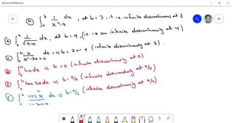 making an integral improper for each integral find a nonnegative real
