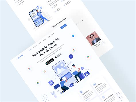 Mobile App Landing Page On Behance