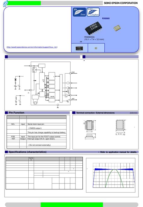 Rx8900 Sa Ce By Epson Datasheet Digikey