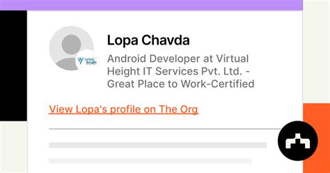 lopa chavda android developer at virtual height it services pvt ltd