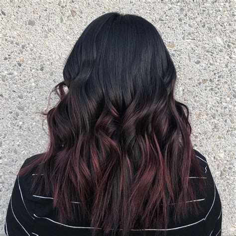 Burgubdy Black Hair