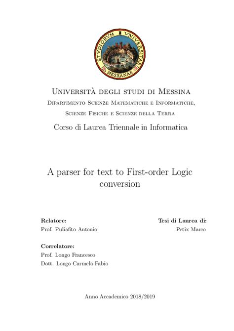 pdf a parser for text to first order logic conversion