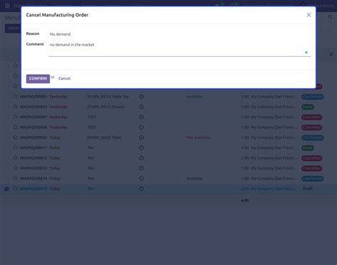 Odoo Cancel Manufacturing Orders Webkul