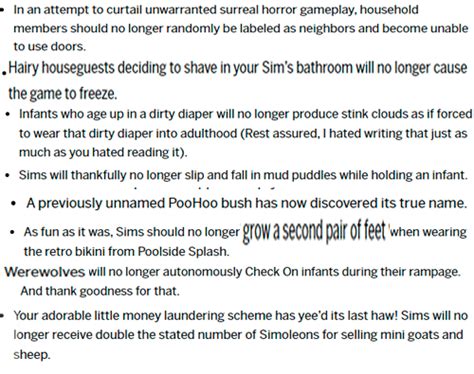 Todays Patch Notes Were Something R Sims4