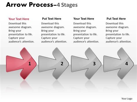 Arrow Process Stages Templates PowerPoint Presentation Slides Template PPT Slides