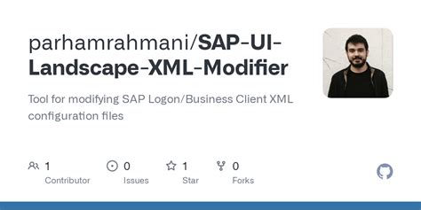 github parhamrahmani sap ui landscape xml modifier tool for