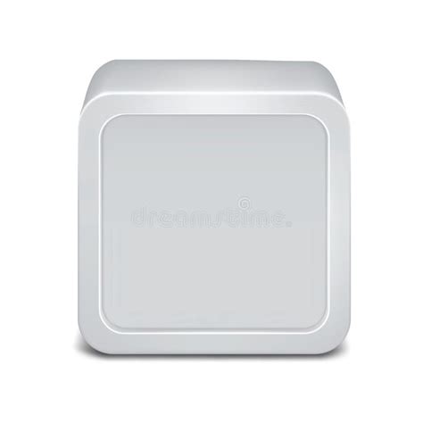 White Blank Exhibition Cube Table Pedestal Realistic Vector Mockup