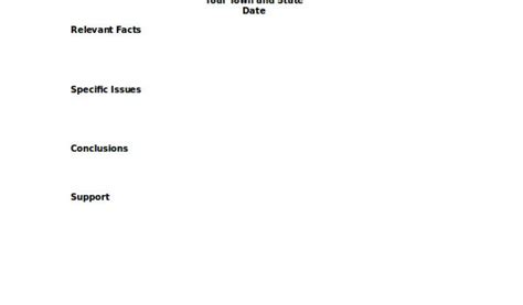 Tax Research Memo Template Research Memo Examples Samples Williamson Ga Us