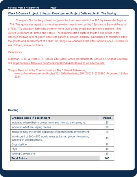Psychology Week 5 Assignment Psy278 Week 5 Assignment Page 1 ` Week