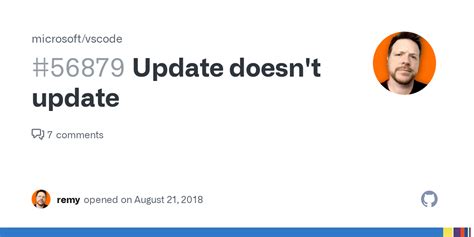 Update Doesn T Update Issue Microsoft Vscode GitHub