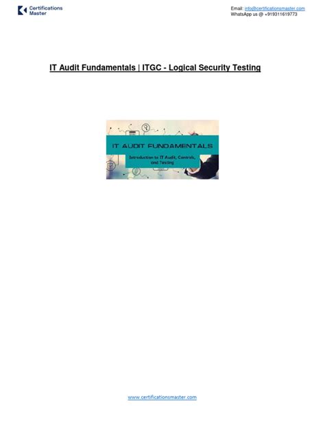 It Audit Itgc Framework Sox 404 Testing Pdf Audit Computing It Audit Itgc Framework Sox 404 Testing Pdf Audit Computing