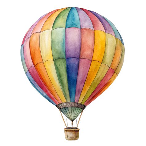 수채화 뜨거운 공기 풍선 클립 아트 그림 수채화 열기구 다채로운 열기구 만화 열기구 Png 일러스트 및 이미지 에 대한 무료 다운로드 Pngtree