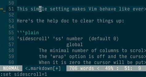 Sensible Horizontal Scroll In Vim Why Scott Why