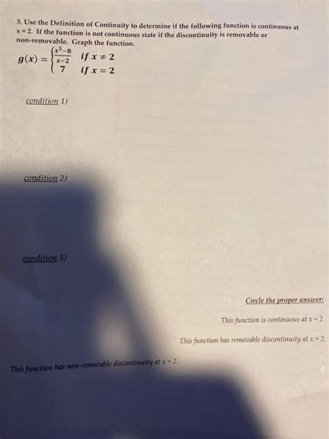 Solved Use The Definition Of Continuity To Determine If Chegg