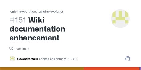 Wiki Documentation Enhancement · Issue 151 · Logisim Evolution Logisim Evolution · Github
