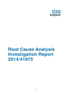 Fillable Online Root Cause Analysis Investigation Report Fax Email Print PdfFiller