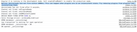 Warning Native Deviceready Did Not Fire Within 2000ms This Can