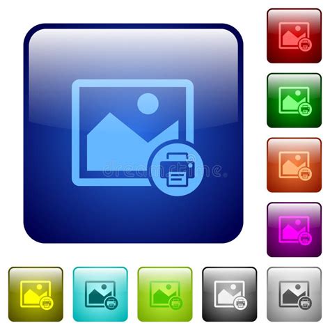 Print Image Color Square Buttons Stock Vector Illustration Of Publication Copy 194223348
