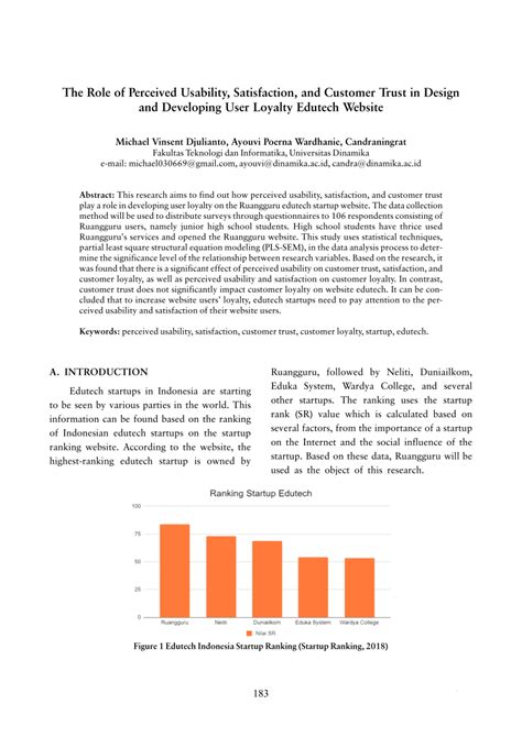 Pdf The Role Of Perceived Usability Satisfaction And Customer Trust