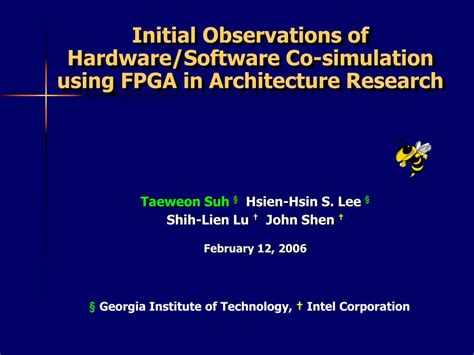 Ppt Initial Observations Of Hardwaresoftware Co Simulation Using