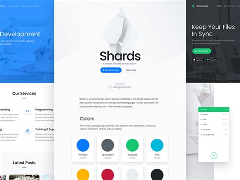 Shards — A Free And Modern Ui Kit Based On Bootstrap 4 Freebbble