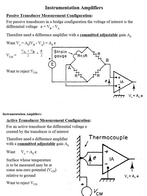 Instrumentation Amplifiers Pdf Amplifier Operational Amplifier