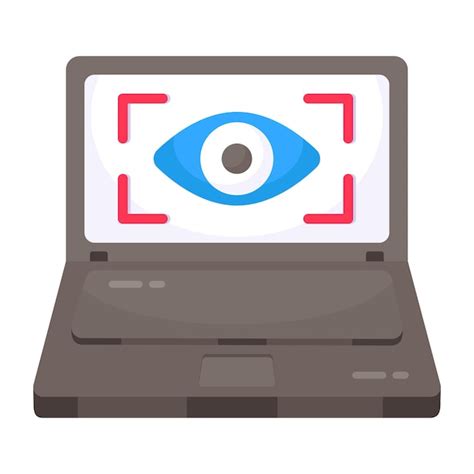 Premium Vector A Colored Design Icon Of Iris Recognition