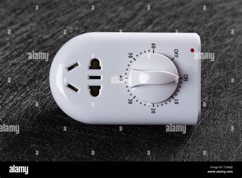 Electrical Power Socket With Timer Stock Photo Alamy