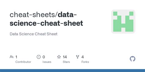 Issues · Cheat Sheetsdata Science Cheat Sheet · Github