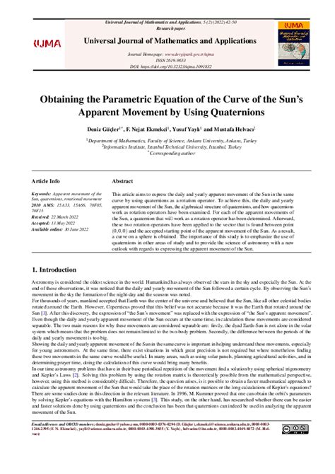 Pdf Obtaining The Parametric Equation Of The Curve Of Both The Daily