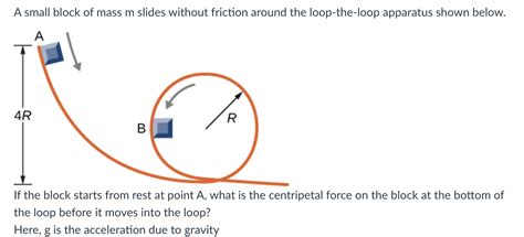 Solved A Small Block Of Mass M Slides Without Friction