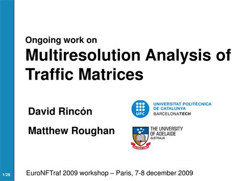 Ppt Ongoing Work On Multiresolution Analysis Of Traffic Matrices
