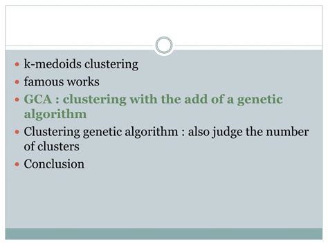 ppt k medoid clustering with genetic algorithm powerpoint