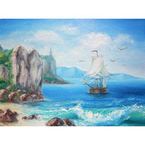 Купить картину Парусник в Москве от художника Солопан Ольга